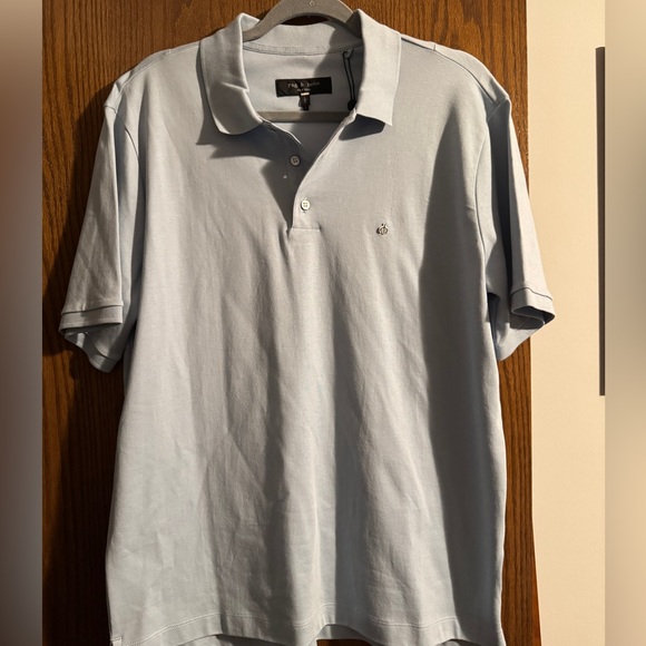 rag & bone | Shirts | Rag Bone Mens Light Blue Polo Shirt | Poshmark